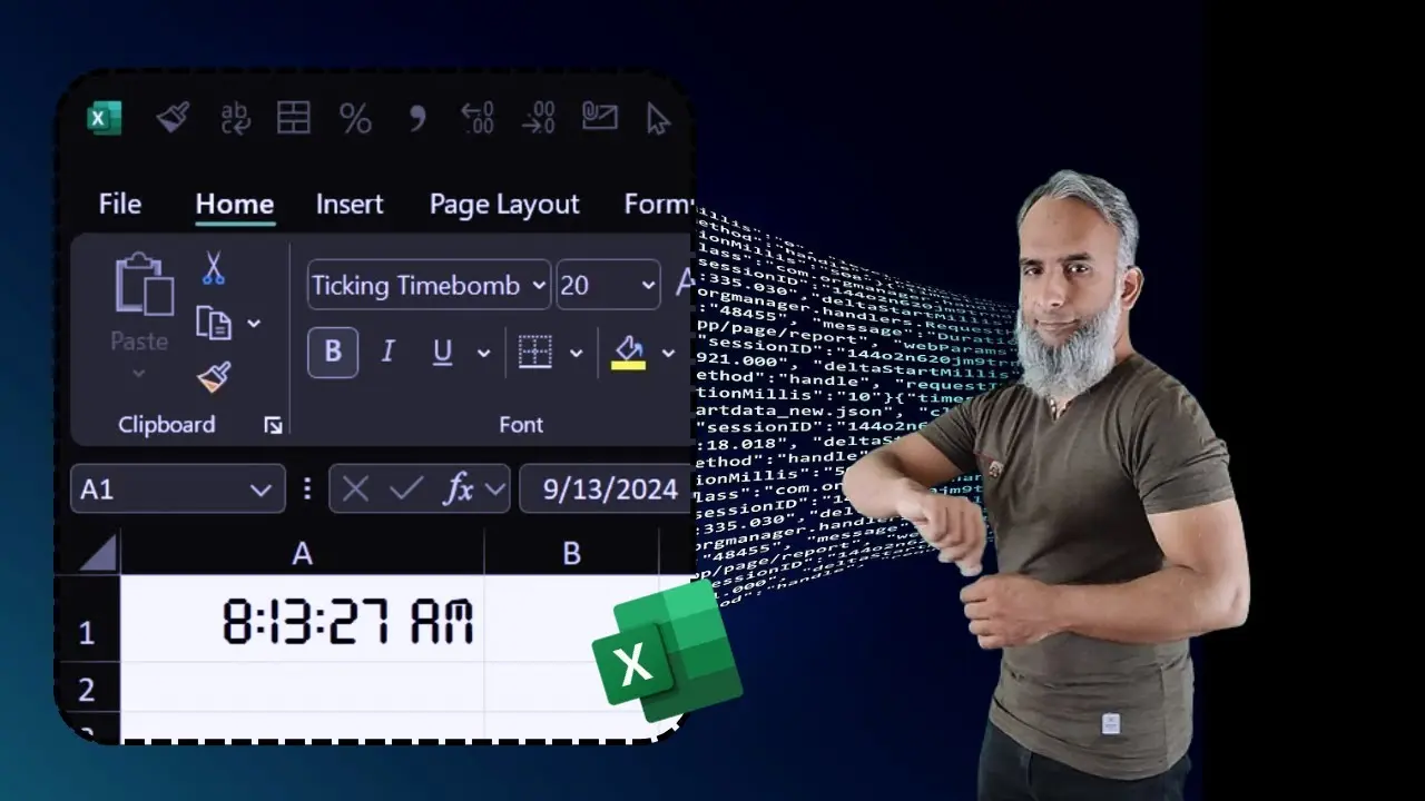 Querinfer | How to Create a Dynamic Digital Clock in Excel Using VBA